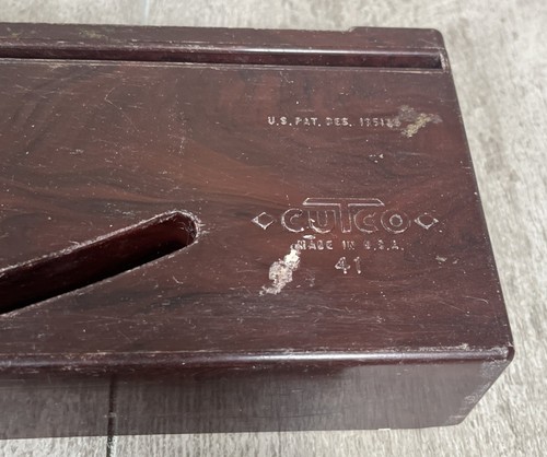 VTG Cutco Carving Set Bakelite Tray W/ Sharpener #41 w/ 35, 36 & 37 ...