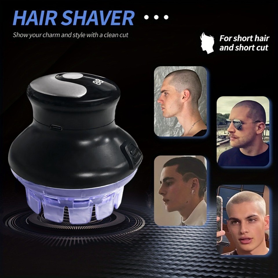 Cordless Circular Hair Clipper with LED Display Automatic Circular Hair ...