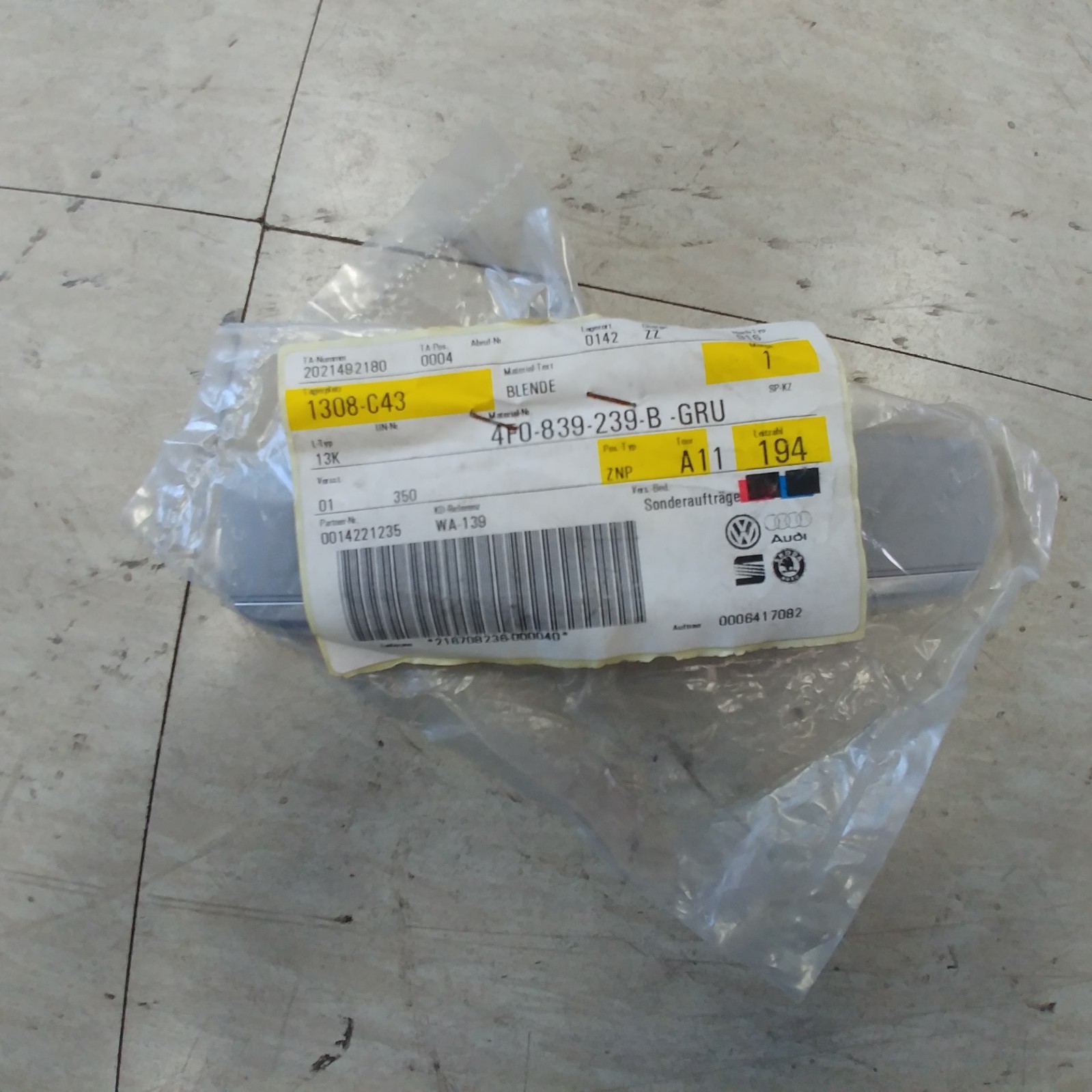 AUDI OEM A3/S3(09-13) A6/S6(C6 05-11) Rear Door Trim Plate 4F0839239 B ...