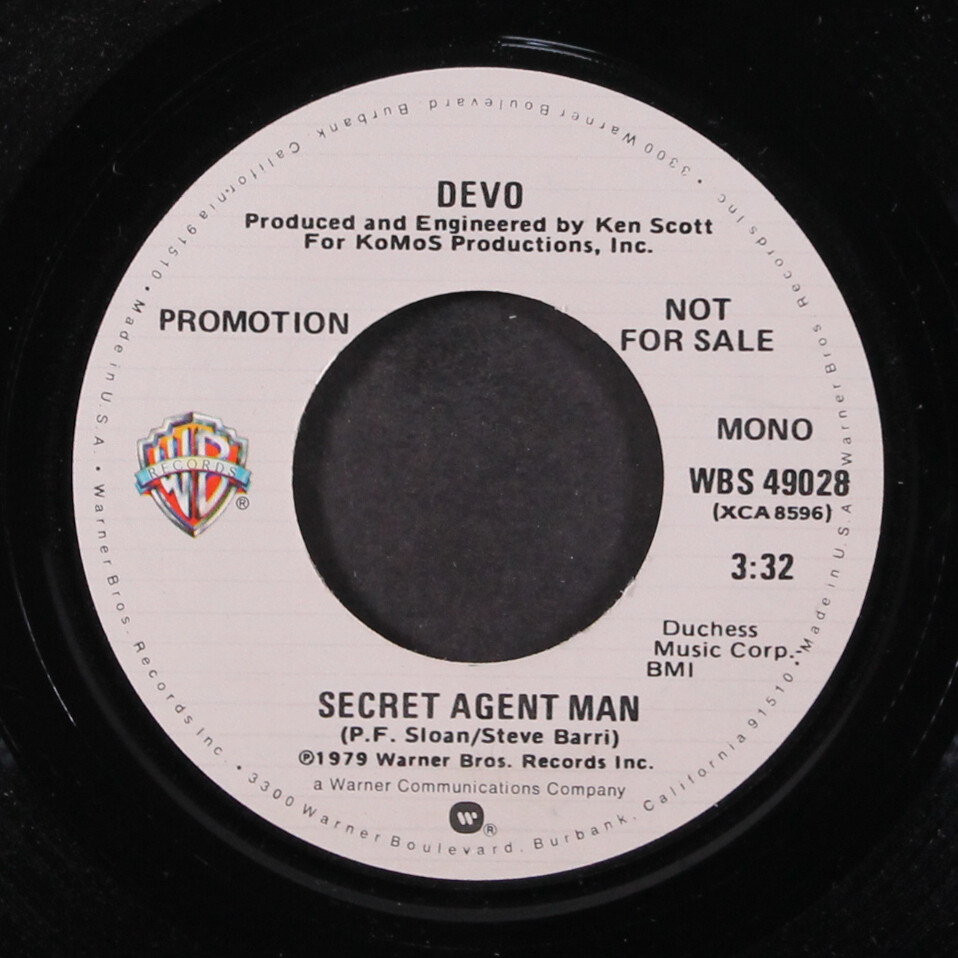 DEVO: secret agent man / mono WB 7" Single 45 RPM | eBay