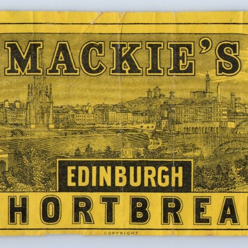 RARE c.1903 Mackie's Edinburgh Shortbread Box Tin Label Scotland ...
