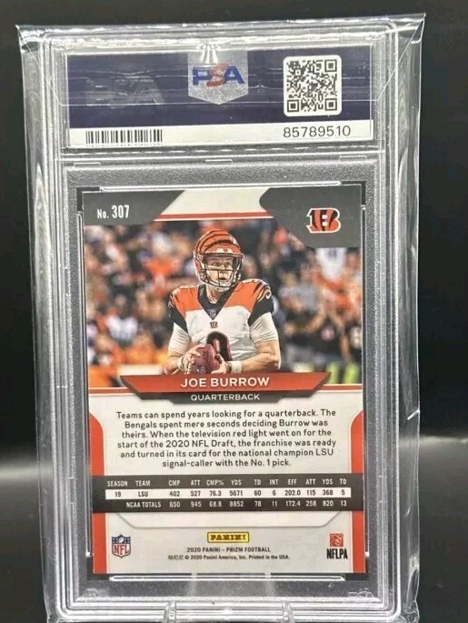 2020 Prizm Joe Burrow PSA 10 Gem Mint Rookie Card rc #307 | eBay