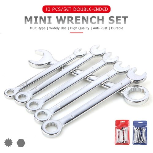10PCS/Set Dual Use Wrenches British/Metric Type Pocket Wrench Home ...