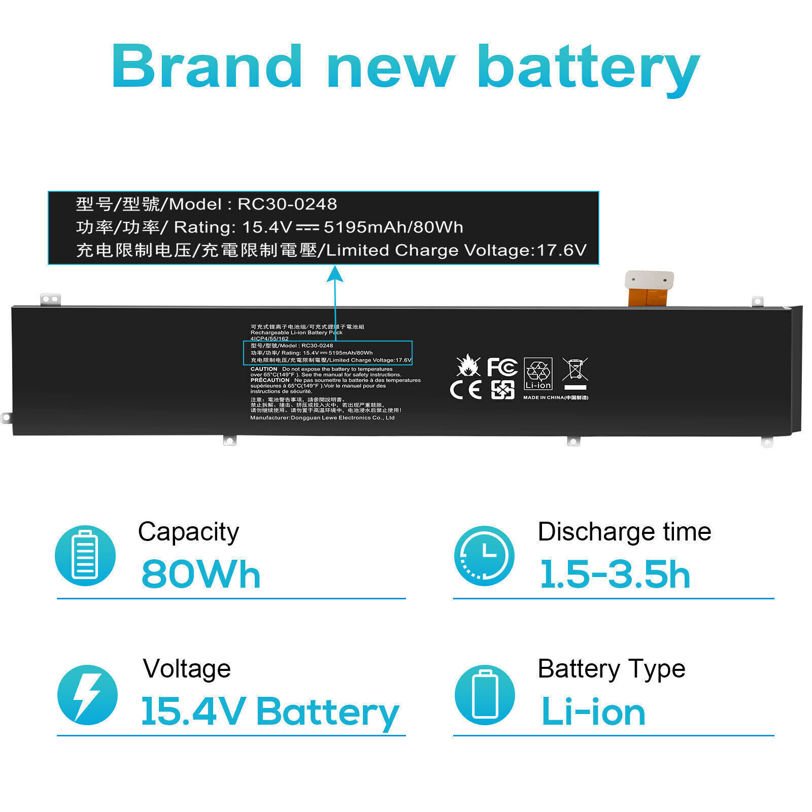 RC30-0248 Battery for Razer Blade 15 Advanced 2018-2021 RZ09-02385 ...