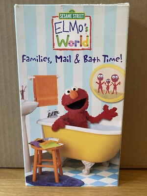 Elmo's World: Families, Mail & Bath Time (VHS, 2004) Sesame Street ...
