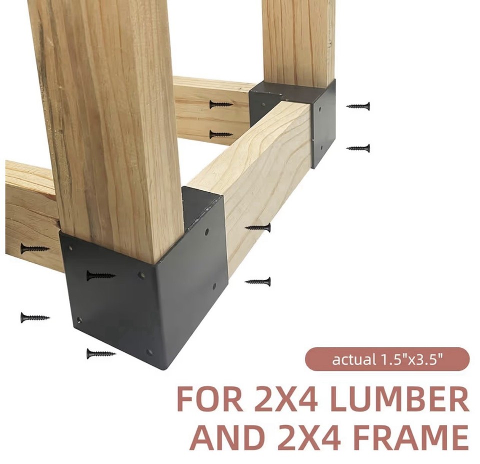 4 Pcs Steel Workbench Corner Brackets for Custom Workbench Shelving ...