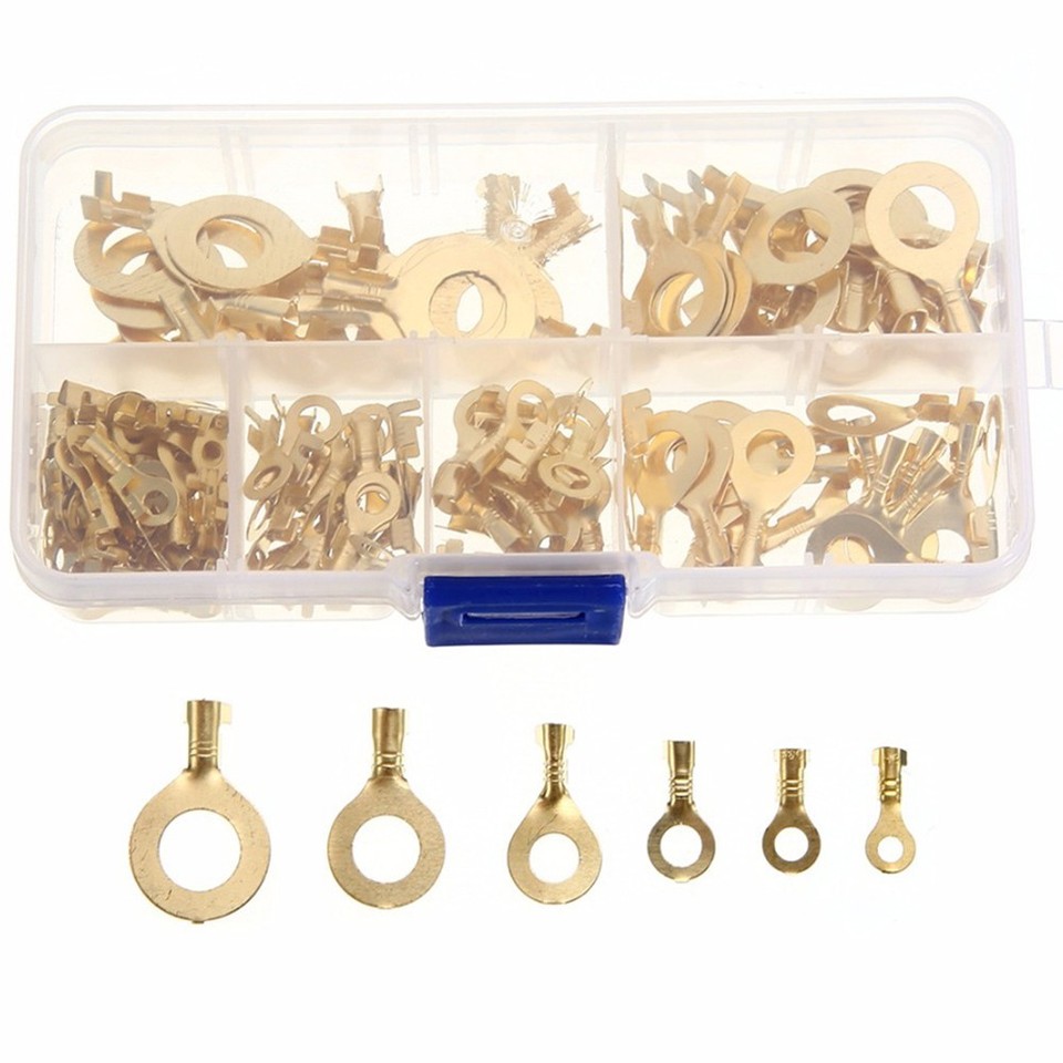 Brass Ring Eye Terminal Kit 150 Pieces M5 M6 M8 M10 for Electrical ...