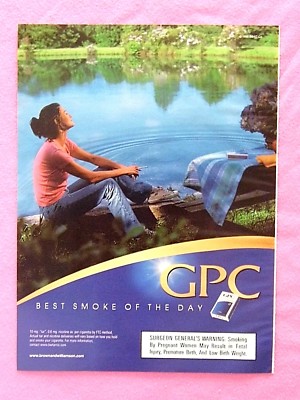 1999 Magazine Advertisement Page Featuring GPC Cigarettes Woman By ...