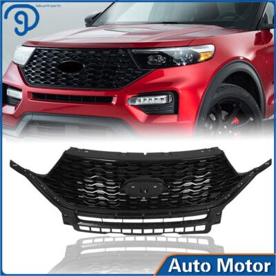 For Ford Explorer ST 20-21 Front Gloss Grille Assembly Black LB5B-8200 ...