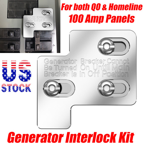 Generator Interlock Kit Main Breaker Panel For both QO & Homeline 100 ...