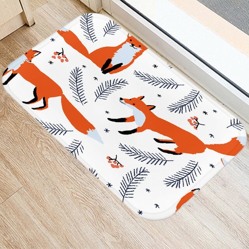 Cartoon fox Door Mat Indoor Hallway Balcony Mats Velvet Living Room ...