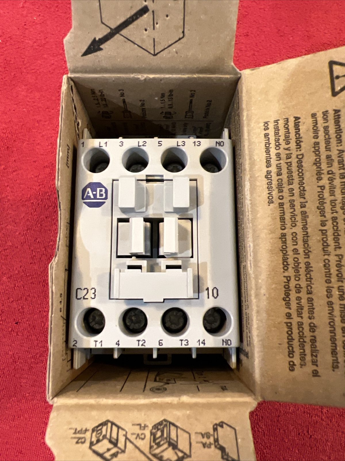ALLEN-BRADLEY, IEC 100-C23D10, CONTACTOR, 23 AMP, 120VAC COIL NEW IN ...