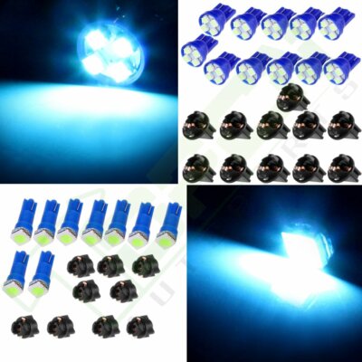 Ice Blue LED T5 & T10 For 02-04 Ford Focus Instrument Cluster Panel ...