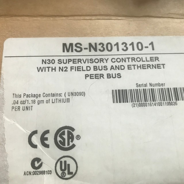 Johnson Controls Ms-n301310-1 Metasys N30 Supervisory Controller ...