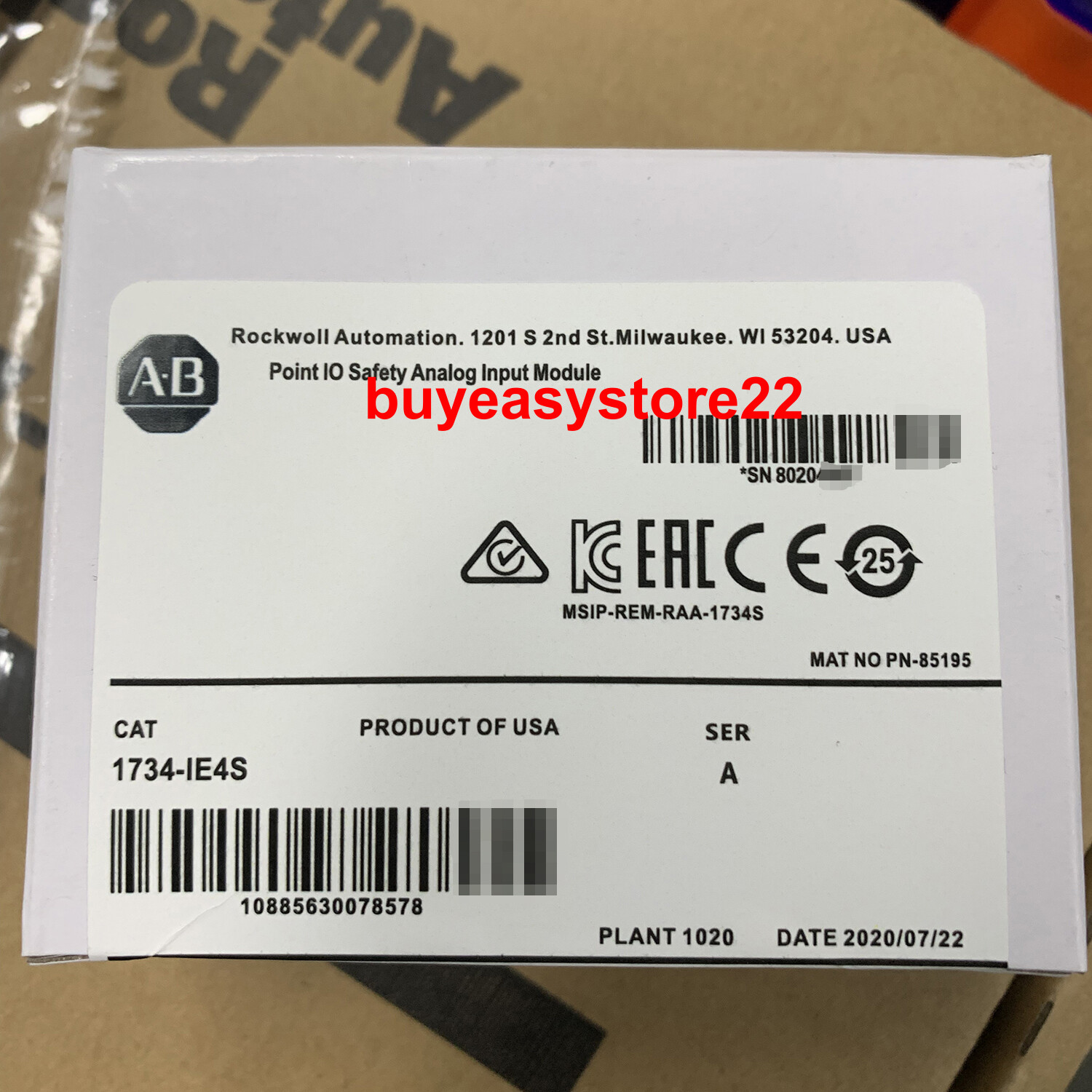 New Factory Sealed AB 1734-IE4S POINT Guard I/O Safety 4-Channel Analog ...