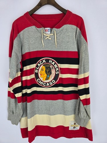 Authentic Chicago Blackhawks Sweater CCM Vintage Jersey Sweatshirt | eBay