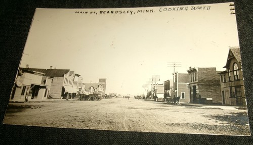 RARE SMALL TOWN! Main Street, Beardsley Minnesota Vintage Postcard | eBay