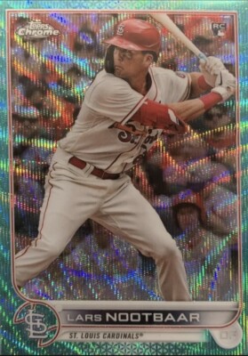 2022 Topps Chrome Lars Nootbaar Aqua Refractor SP Rookie Card 079/199 ...