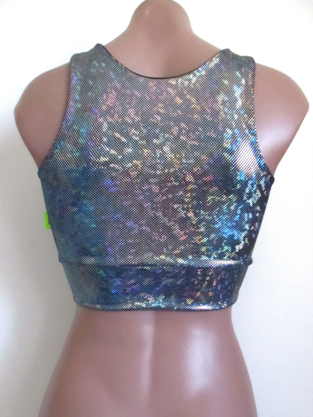 Schminke 🤩 hologram crop top dance wear sports bra festival UV club ...