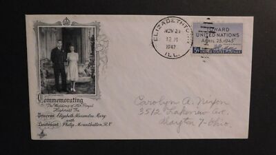 1947 British Queen Elizabeth Wedding Commemoration Elizabethtown IL to ...