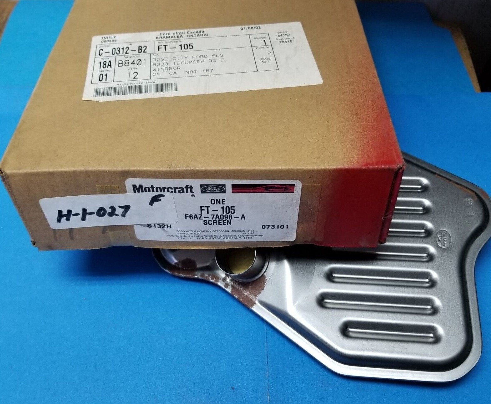 MOTORCRAFT FT-105 - Cross reference oil filters