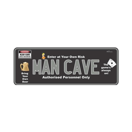 Novelty Number Plate - Man Cave (Graphics) - AUS Licence Plate Sign ...