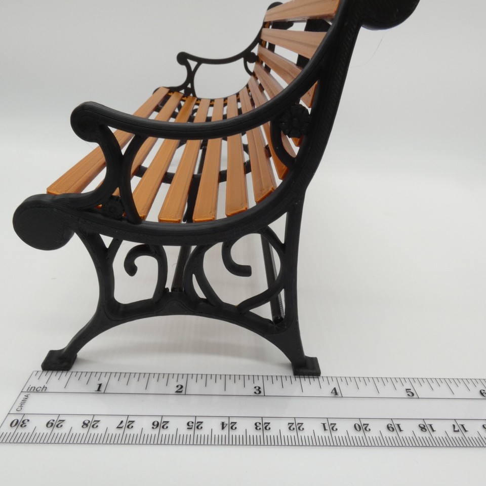 1/6 Scale Doll Furniture Park Bench Two Tone Porch 1:6 Barbie Integrity ...