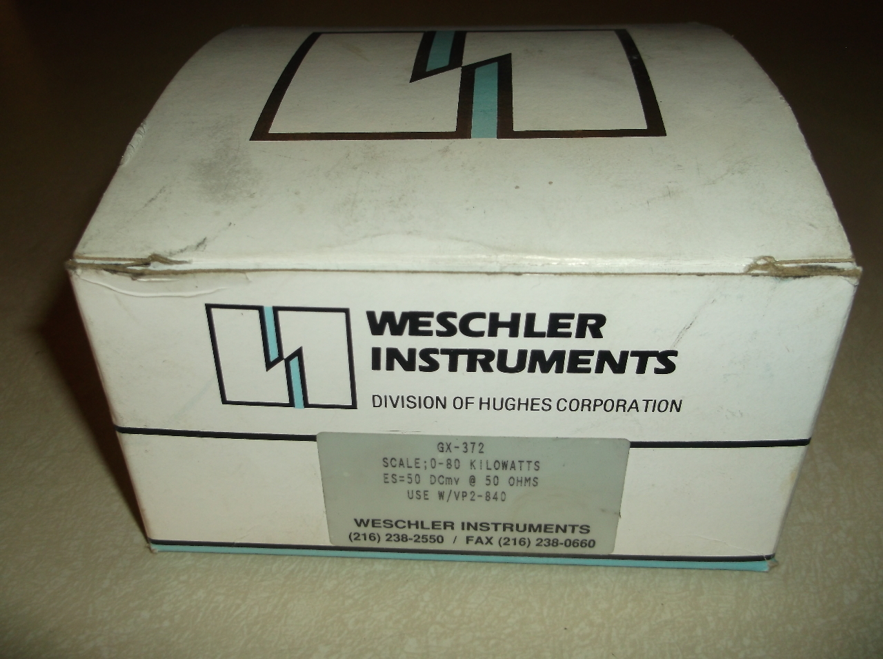 WESCHLER INSTRUMENTS GX-372 Scale 0-80 Kilowatts *NEW IN BOX* | eBay
