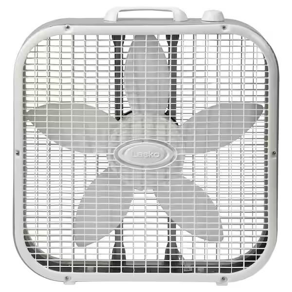 Lasko 20" Classic Box Fan with Weather-Resistant Motor, 3 Speeds, 22.5 ...