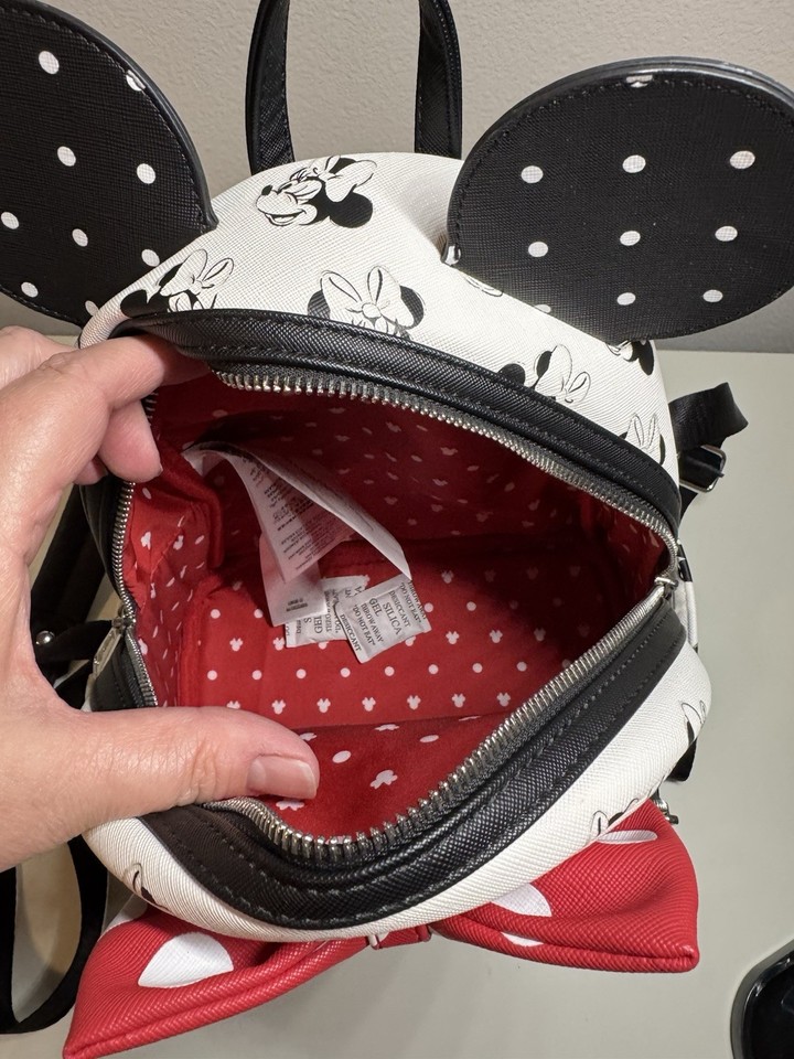 Lounge Fly Minnie Mouse Faces Polka Dot Mini Backpack Park Exclusive | eBay