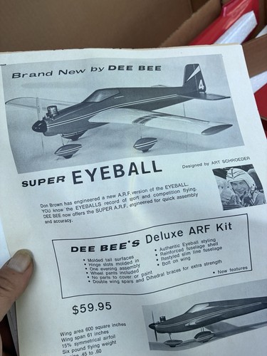 Dee Bee Super Eyeball ARF R/c Model airplane Kit | eBay