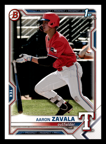 2021 Bowman Draft Aaron Zavala Texas Rangers #BD-101 Mint | eBay