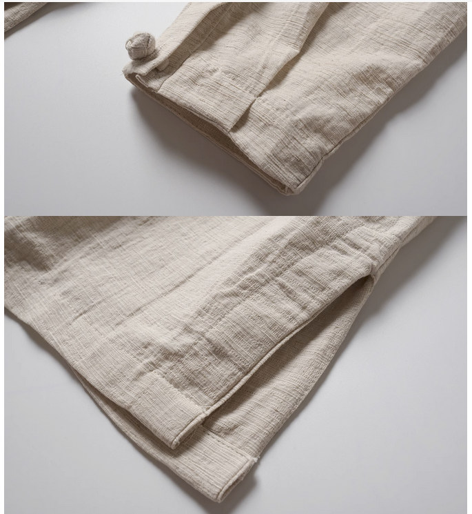 Chinese Men Linen Hanfu Cardigan Tops Kung Fu Shirts Japanese Kimono ...