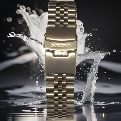 20mm Seiko Jubilee Bracelet SS Push Button Curved Ends Watch Band Strap ...