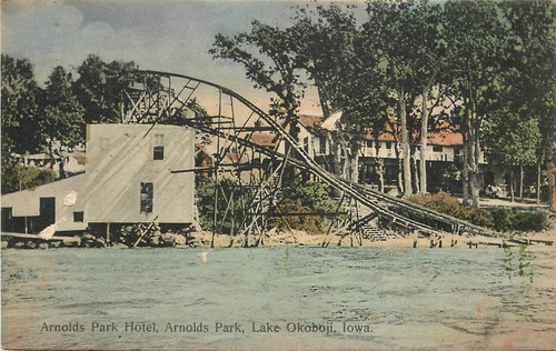 c1910 Arnolds Park Hotel Amusement Ride Lake Okoboji, Iowa O.A. Stevens ...