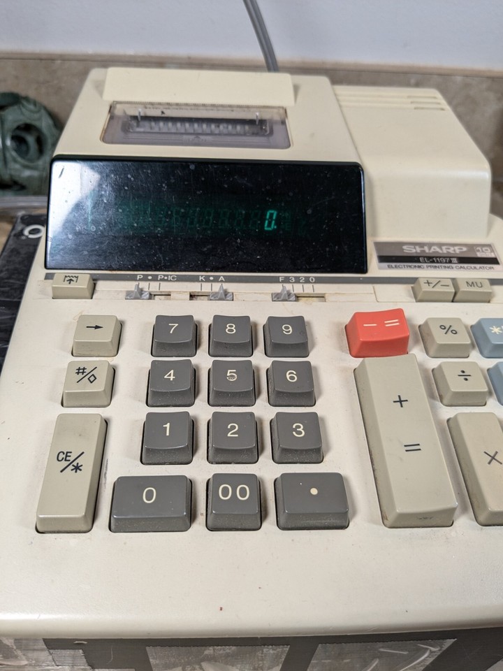 Sharp EL-1197 III Electronic Printing Calculator Tested Works | eBay