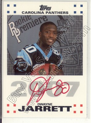 dwayne jarrett rookie rc draft auto autograph panthers usc trojans red ...