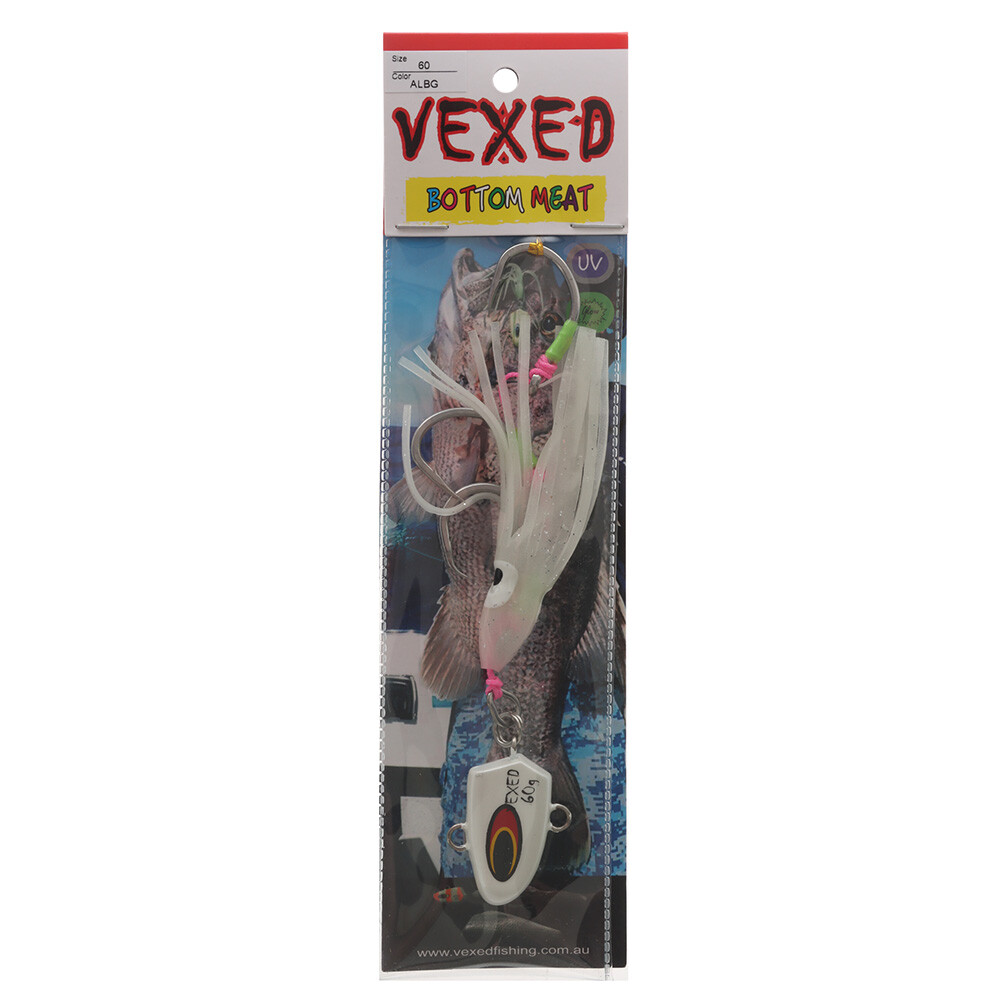 Vexed Bottom Meat Hybrid Jig / Bait Rig 60g Albino Glow | eBay