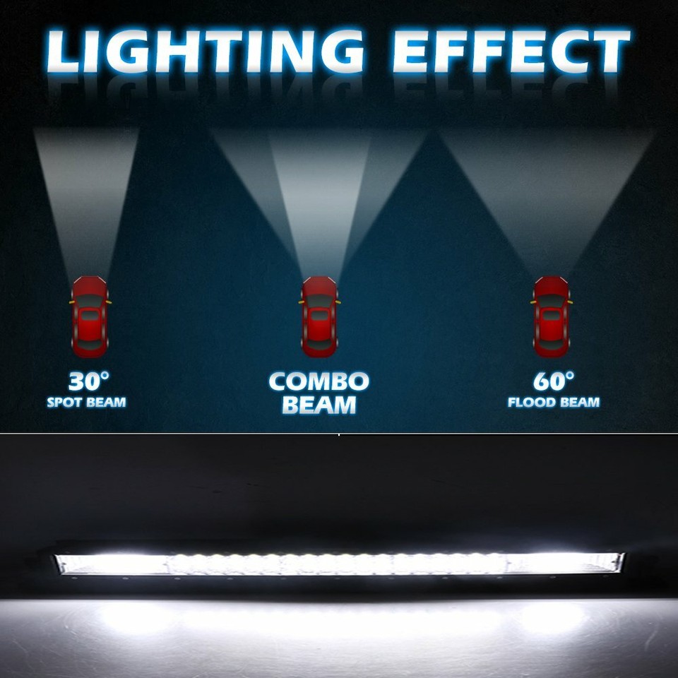 52'' inch LED Light Bar + 22'' + 4" Pods Combo Kit for Jeep Wrangler JK ...