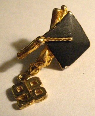 Graduation Cap 1998 Lapel Pin - Vintage Diploma Gold Tassel School ...