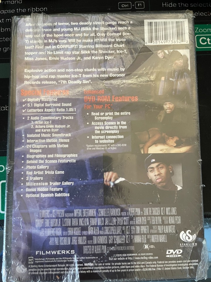 CORRUPT ( new and sealed ) ICE T & SILK THE SHOCKER classic GANGSTA FILM | eBay
