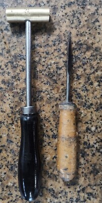 🗽 VINTAGE BRASS HAMMER AND SCRAPER TOOL | eBay