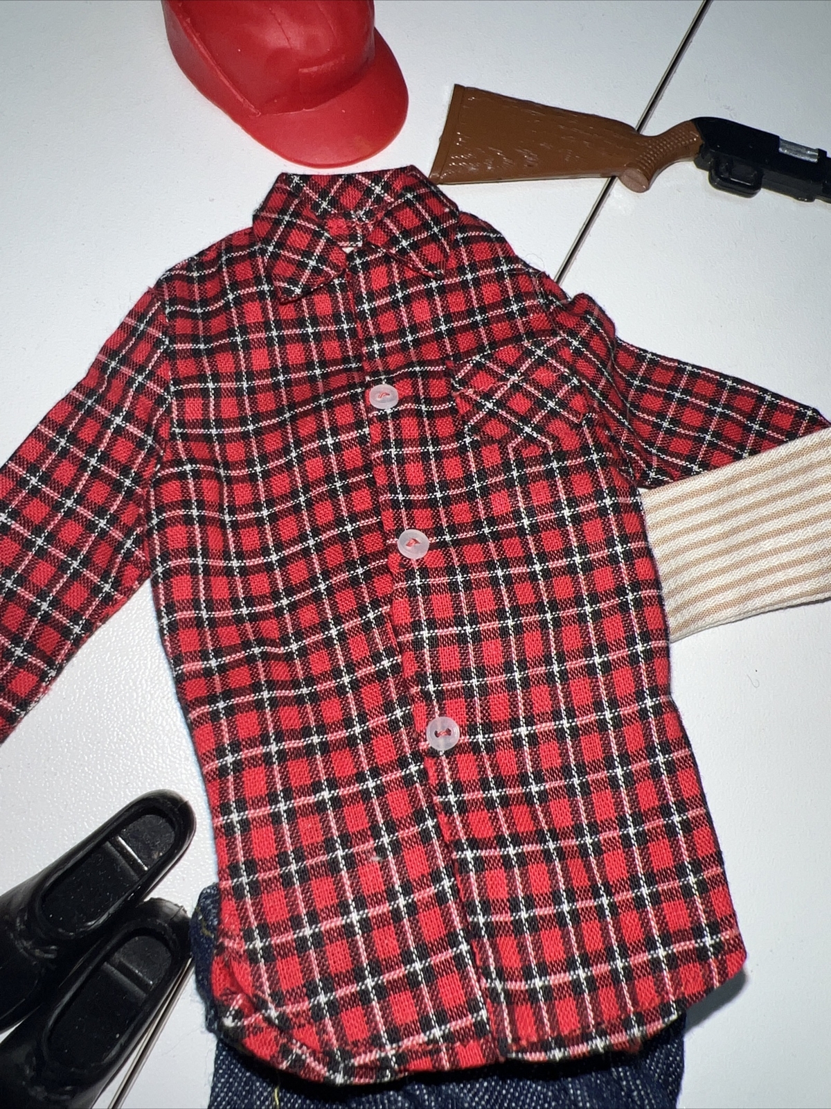 Vintage Ken Doll Going Hunting Outfit 1409 Barbie 1964 Shirt Hat Rifle ...