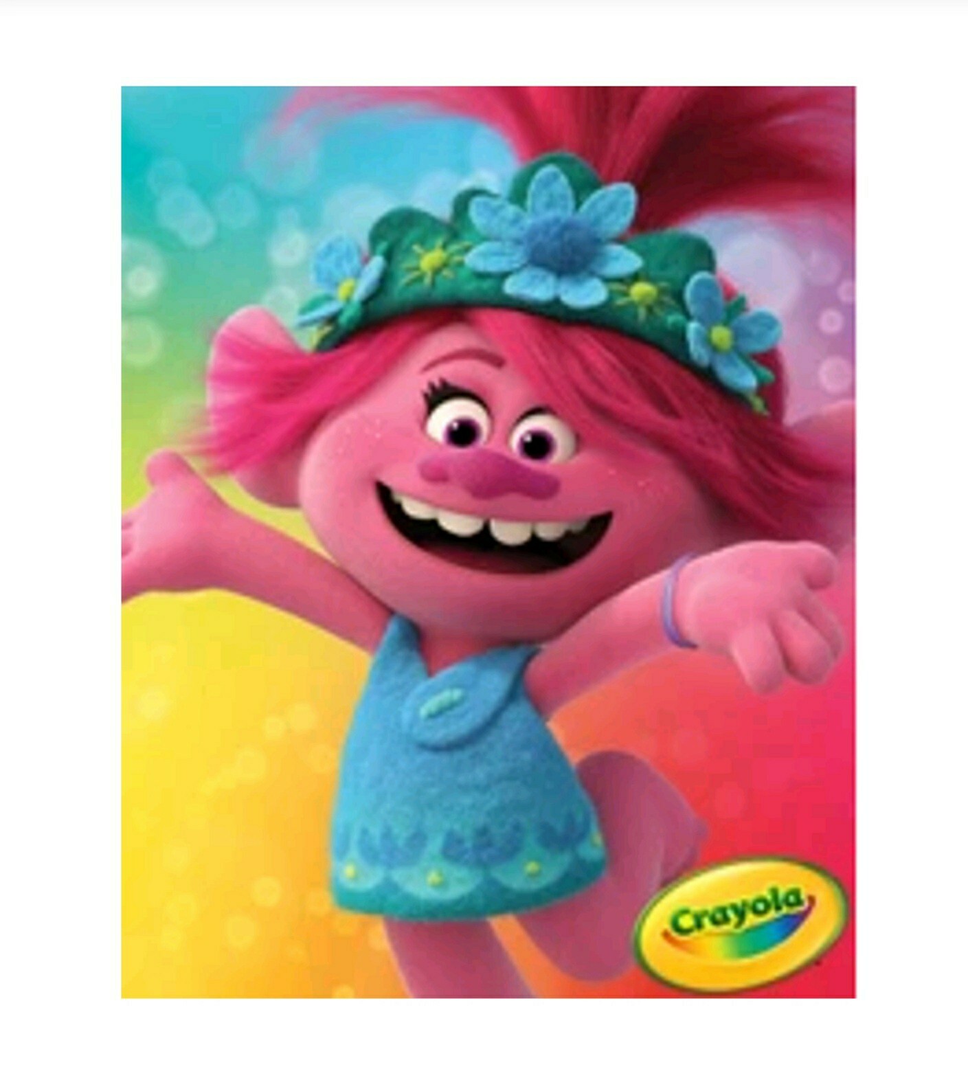 Crayola Trolls World Tour Neon Create Color 70 Art Set Plastic Travel ...