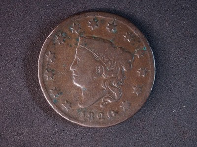 1820 Coronet Liberty Head Large Cent - Small Date Variety - FREE ...