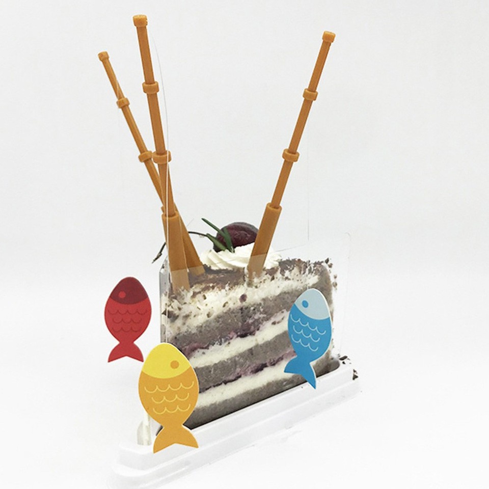 8 Pcs Cake Decorations Fishing Rod Topper Cupcake Toppers Fisherman ...