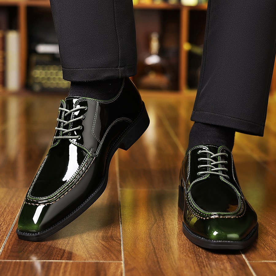 Men's Dress Shoes Lace Up Pointed Toe Formal Business Finish for Formal ...