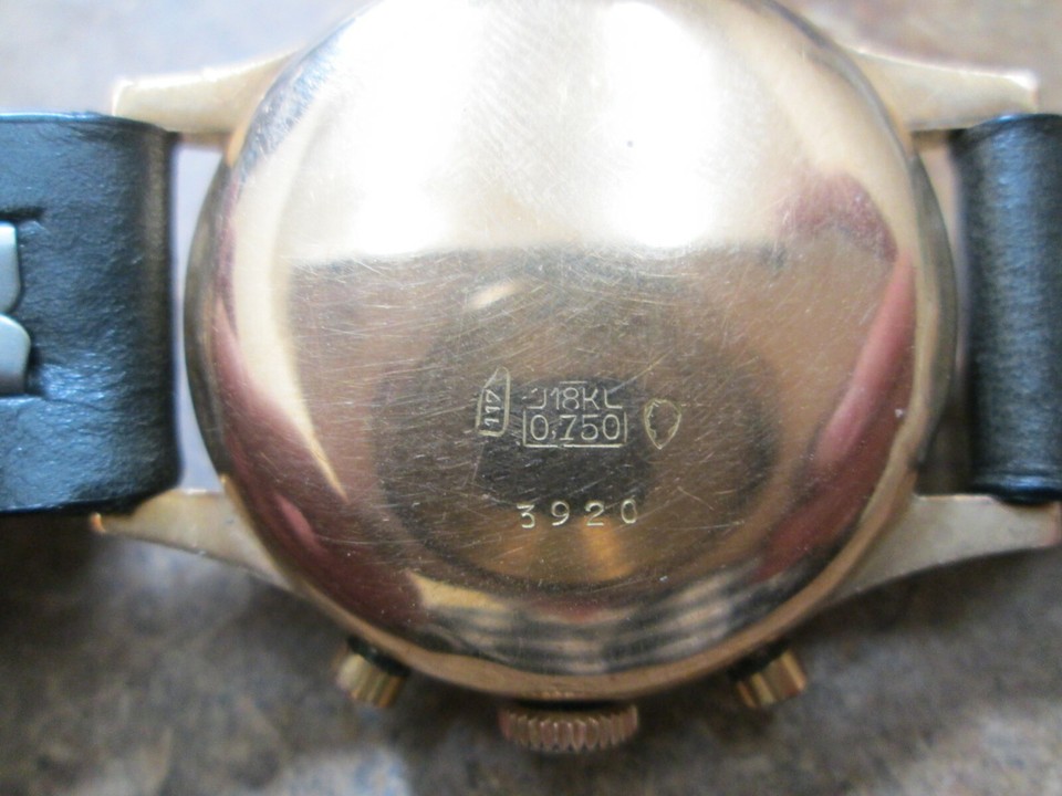 BAUME & MERCIER CHRONOGRAPH 18K SOLID GOLD MANUAL WIND WATCH ROUND ...