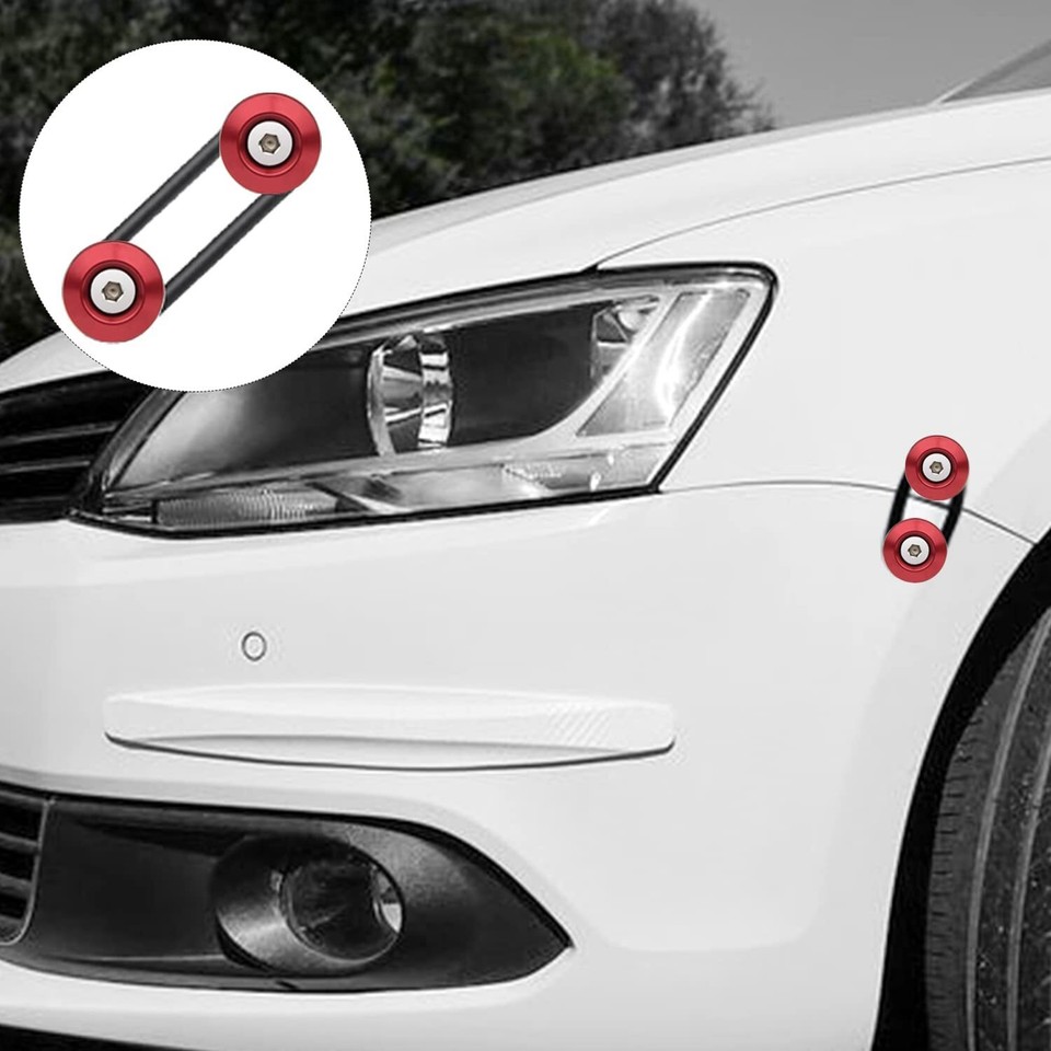 8PCS Red Bumper Quick Release Front Rear Bumper Fastener Trunk Fender ...