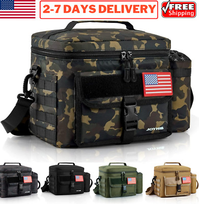 Tactical Lunch Bag Insulated Military Lunch Box Camouflage Bottle Pouch ...